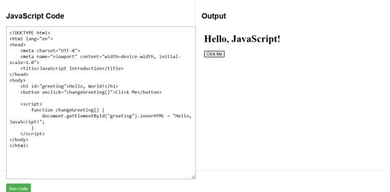 JavaScript Introduction - JavaScript Tutorial