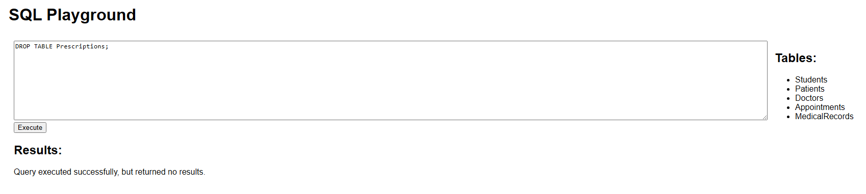 DROP TABLE - SQL Tutorial